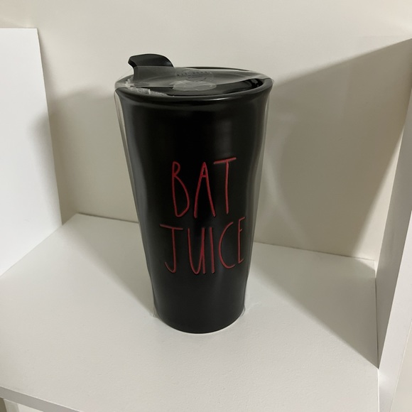 Rae Dunn | Dining | Rae Dunn Bat Juice Ceramic Travel Mug With Lid ...